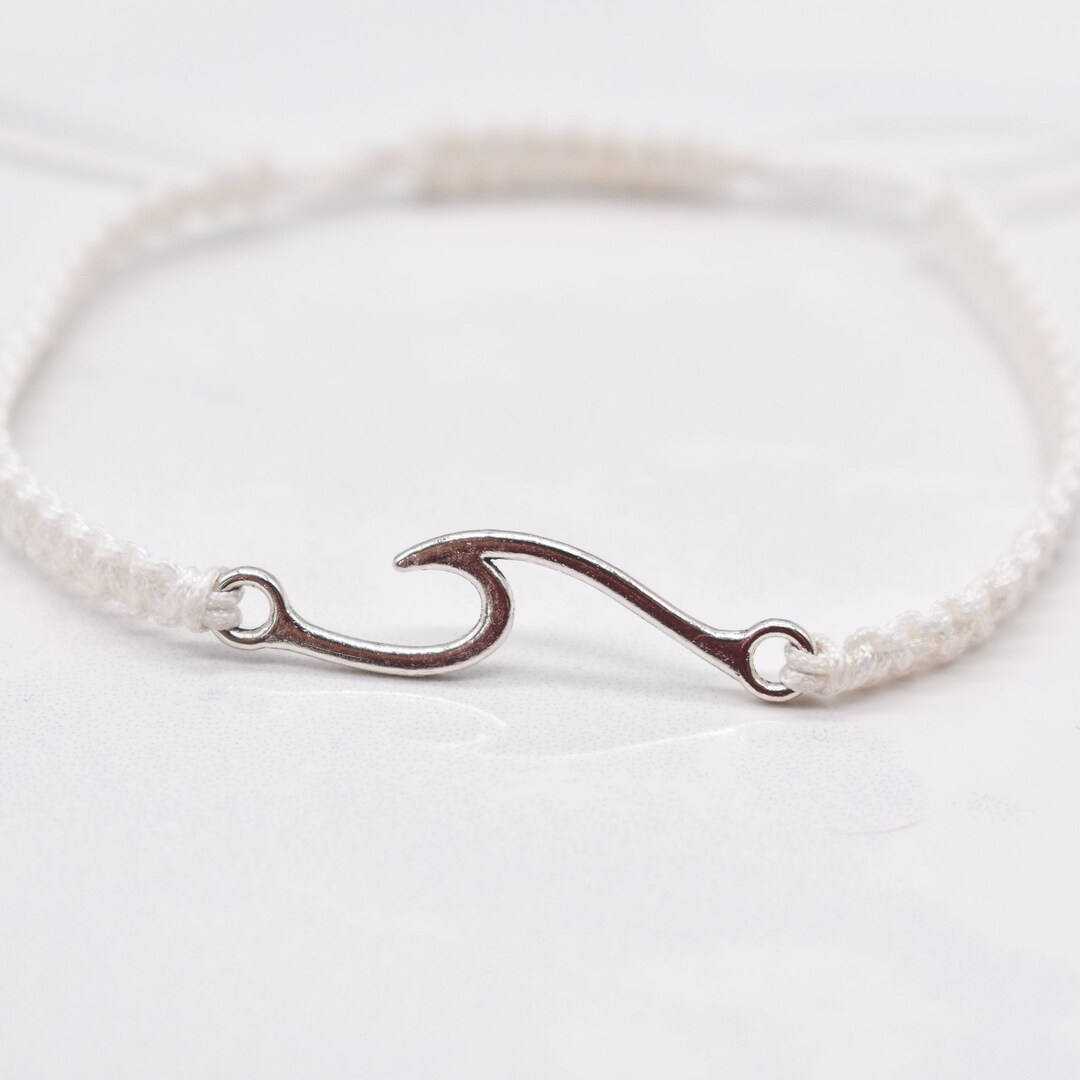 Ocean Wave Bracelet, Beach Bracelet, Wave Cord Bracelet, Beach Jewelry ...