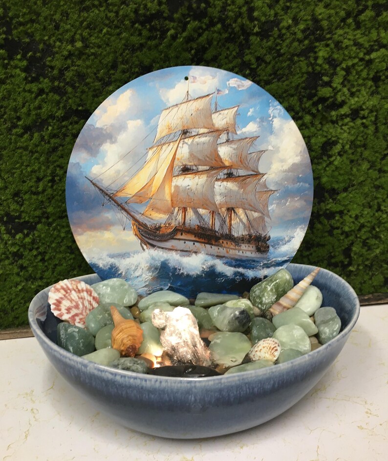 Tranquility Tabletop Ship Water Fountain #1079 - Etsy