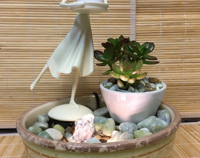 Tranquility Vintage Dancer Ballerina Jade Water Fountain With Live ...