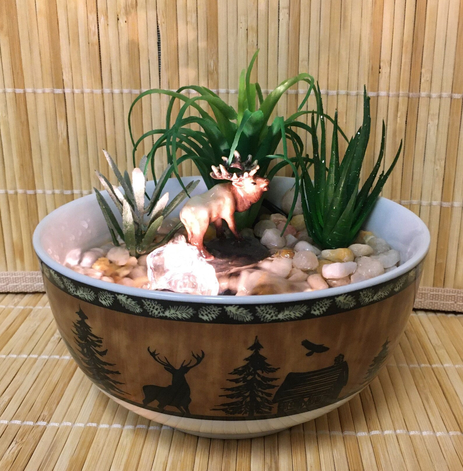 Tranquility Tabletop Wilderness Forrest Water Fountain With - Etsy