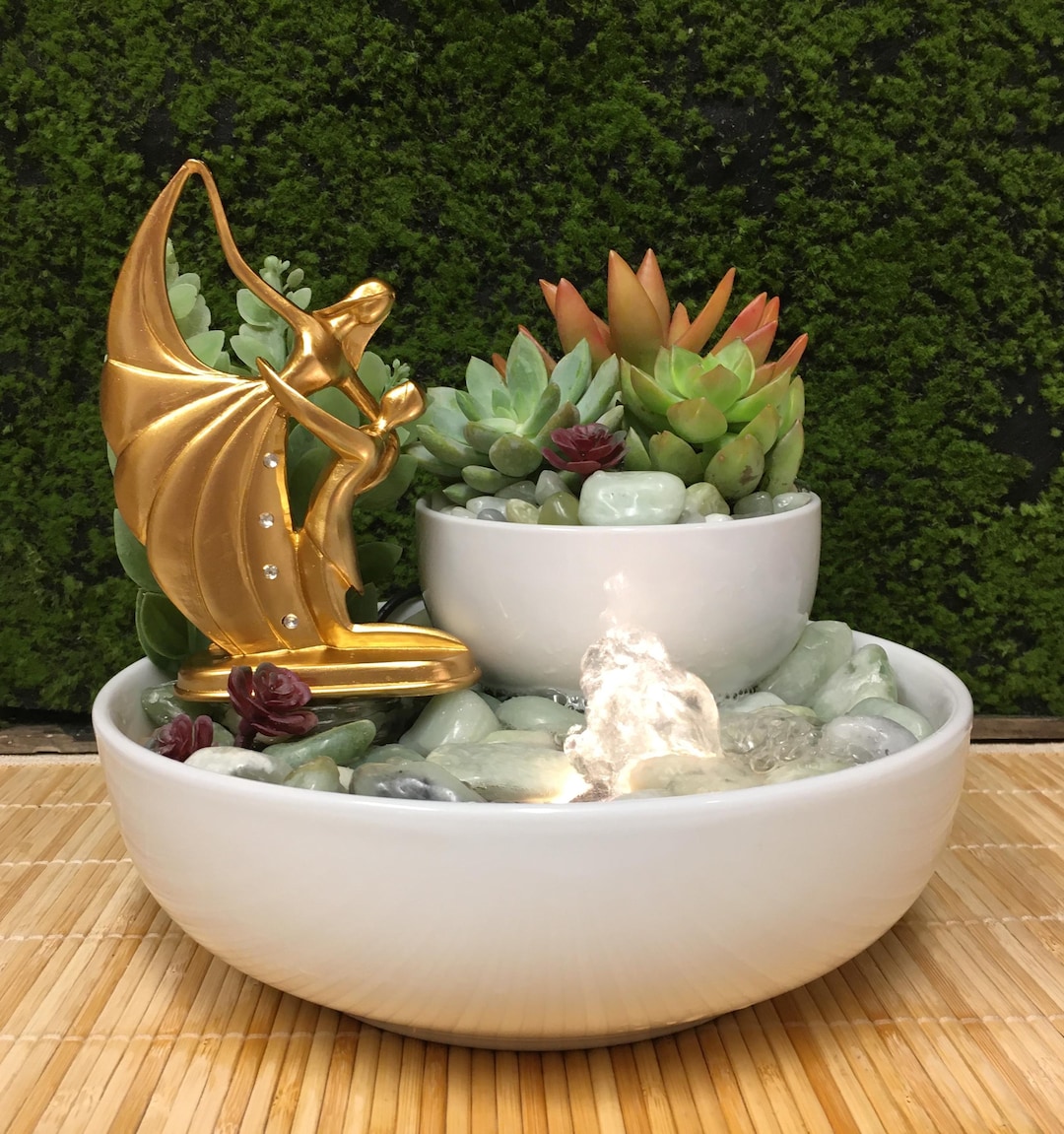 Tranquility Tabletop Water Fountain Romantic Dance Couple, LIVE ...