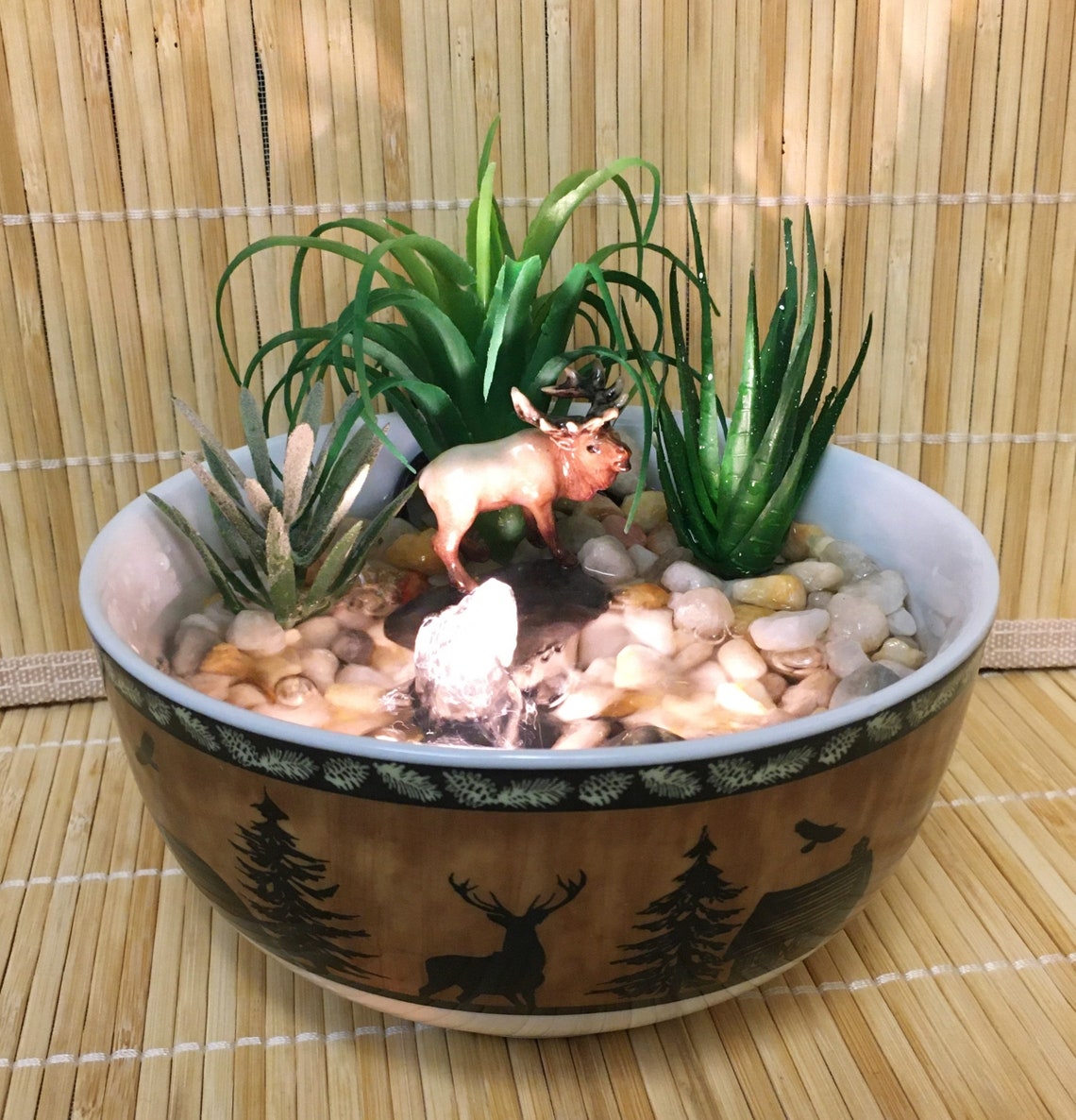 Tranquility Tabletop Wilderness Forrest Water Fountain With - Etsy