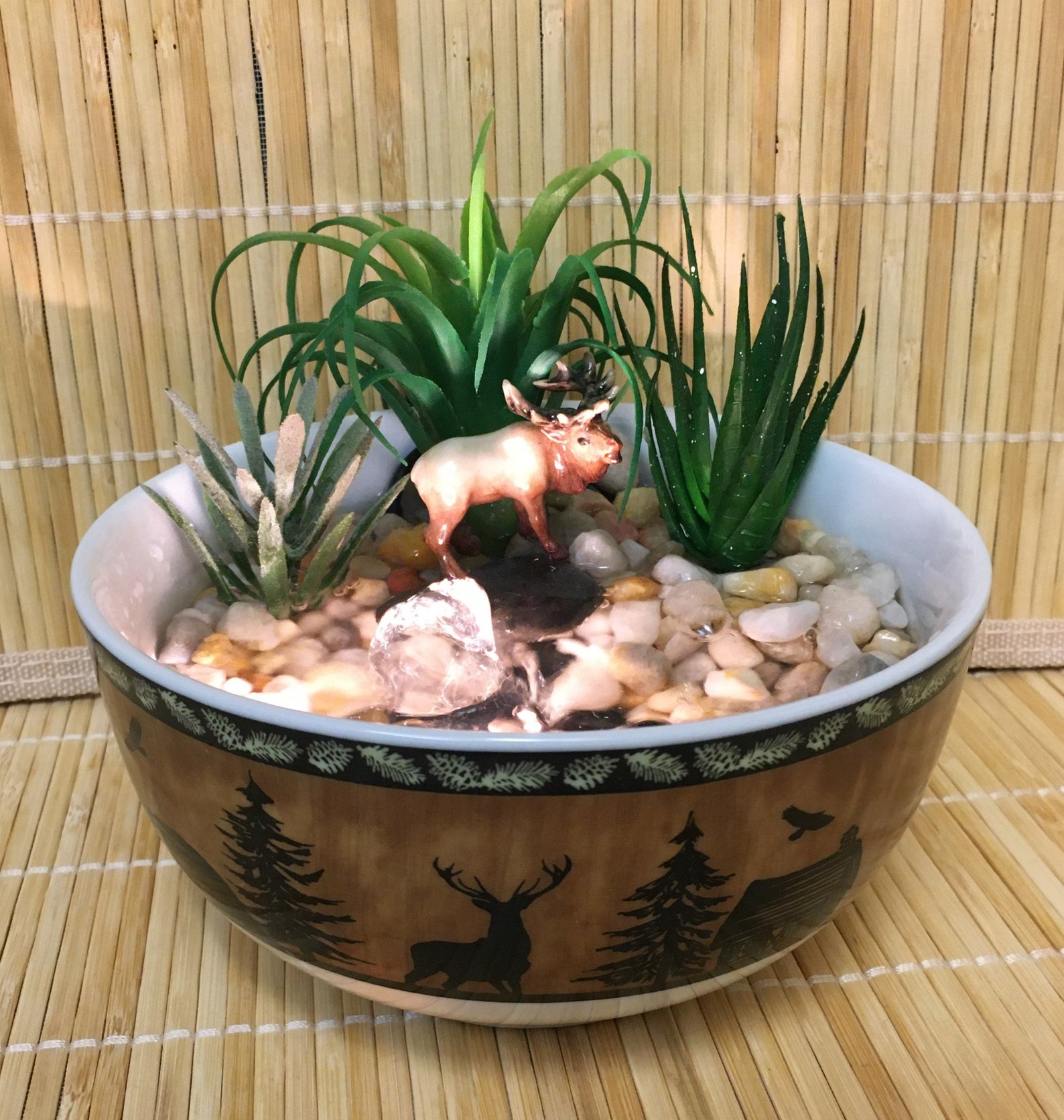 Tranquility Tabletop Wilderness Forrest Water Fountain With - Etsy