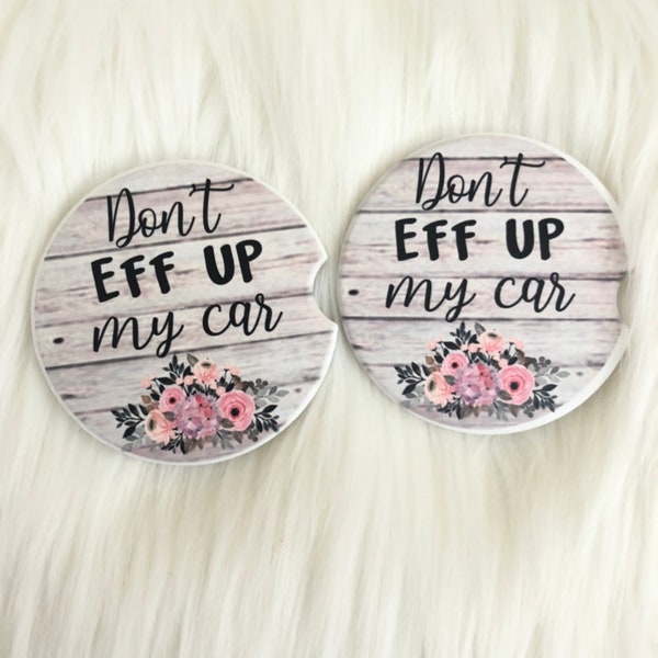 Funny Sarcastic Car Coasters Set - Etsy