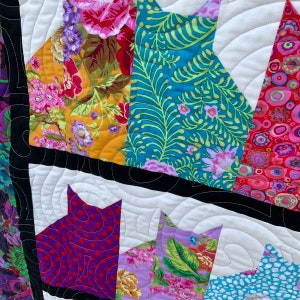 Cats in Window Wallhanging Quilt Made With Kaffe Fassett Fabrics, Every ...
