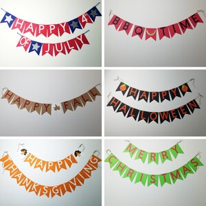 12 Months of Banners * Banners in a Box * Holiday Banners - Etsy