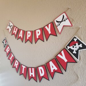 Pirate Happy Birthday Banner * Pirate Birthday * Happy Birthday Banner ...