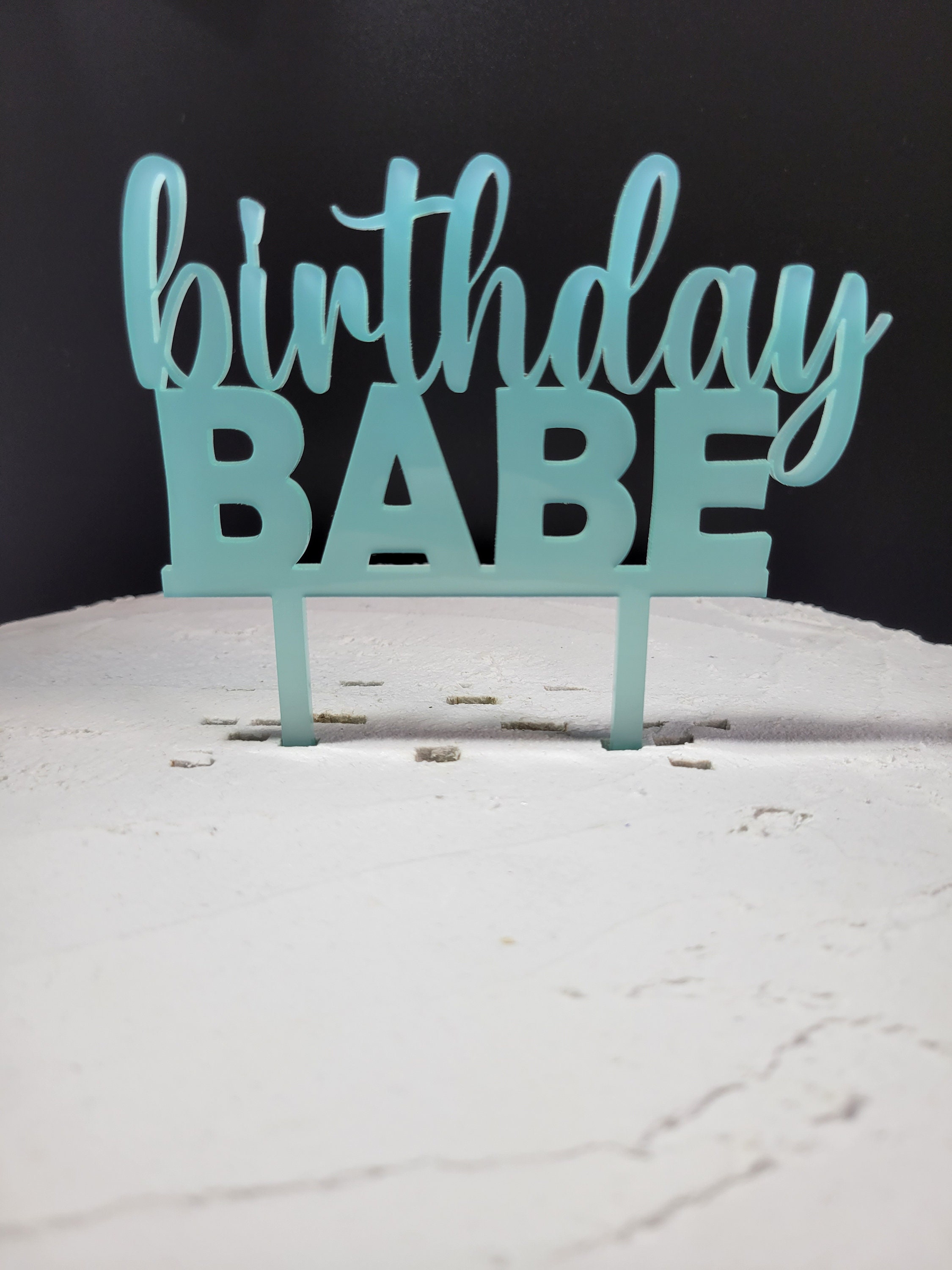 Birthday Babe Cake Topper - Happy Birthday Cake Topper - Cake Topper ...