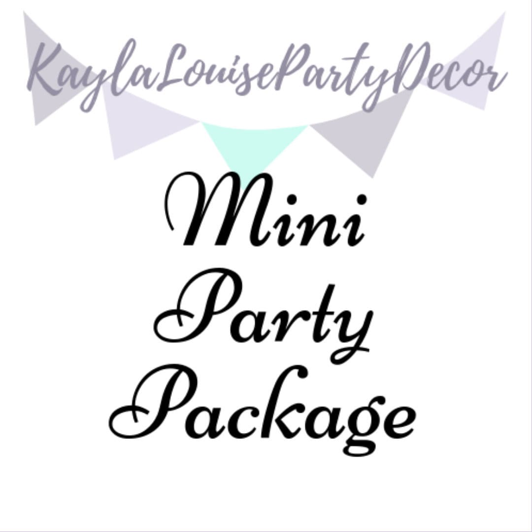 Mini Party Package * Customizable Party Package * Mini Party * Name ...