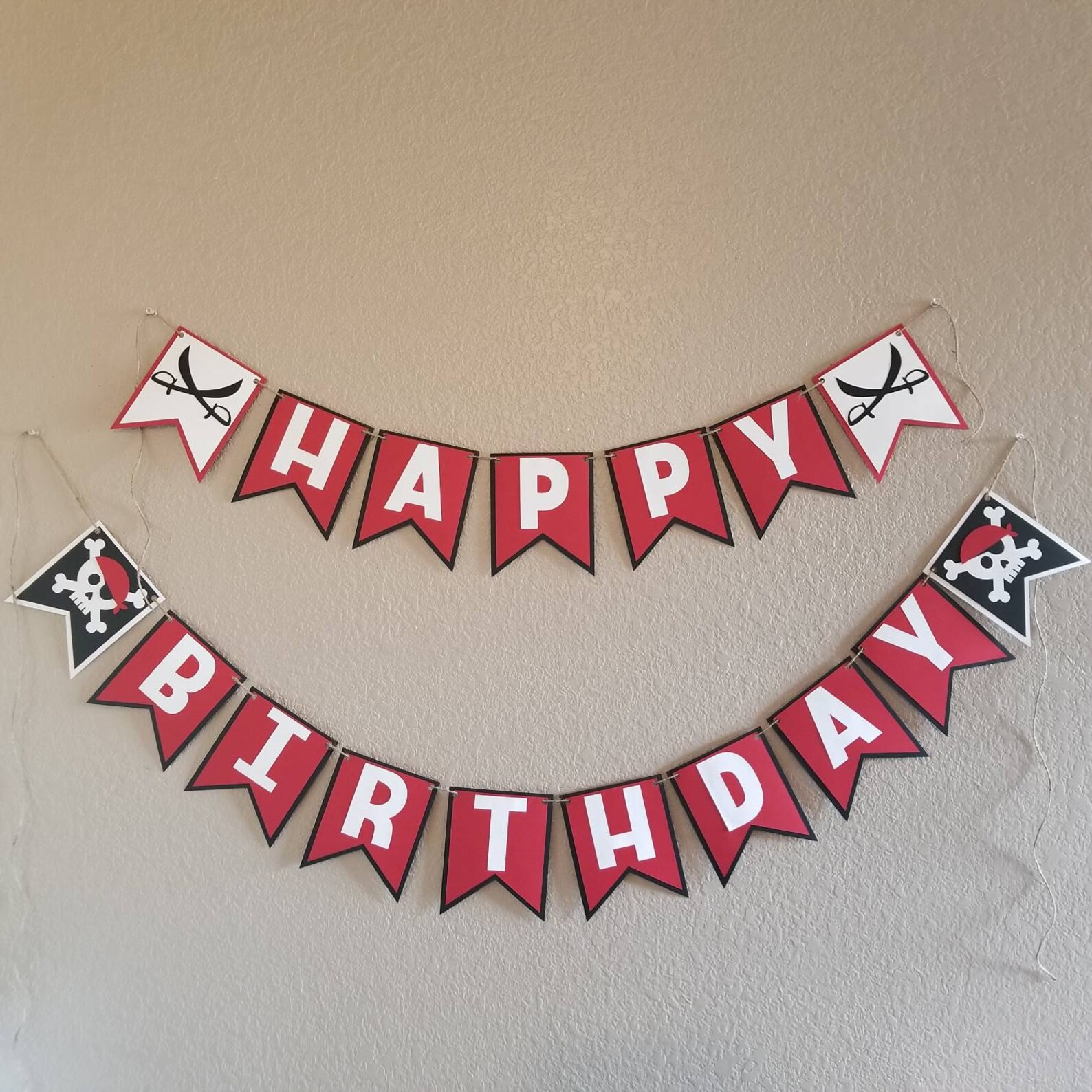 Pirate Happy Birthday Banner Pirate Birthday Happy Birthday Banner - Etsy