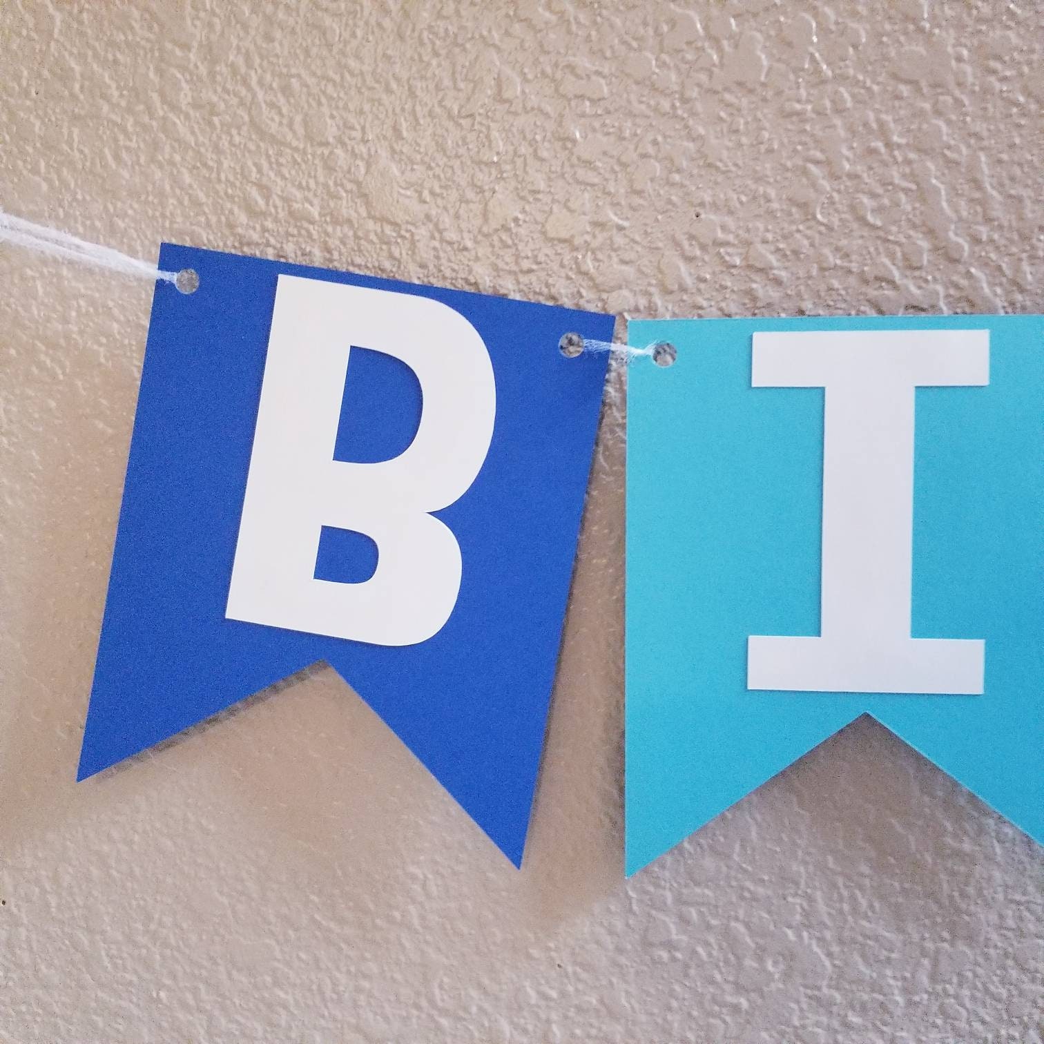 Happy Birthday Banner * Blue Banner * Blue Ombre Banner * Summer Banner ...