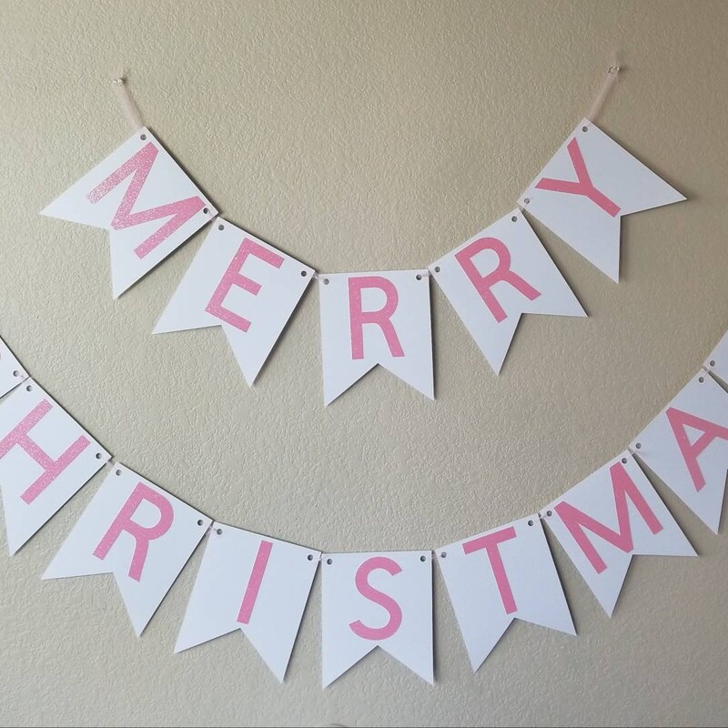 Merry Christmas Banner - Etsy