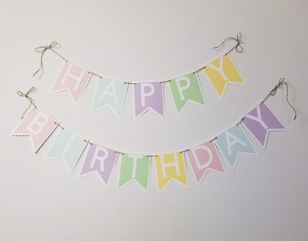 Happy Birthday Spring Banner * Spring Banner * Pastel Banner - Etsy