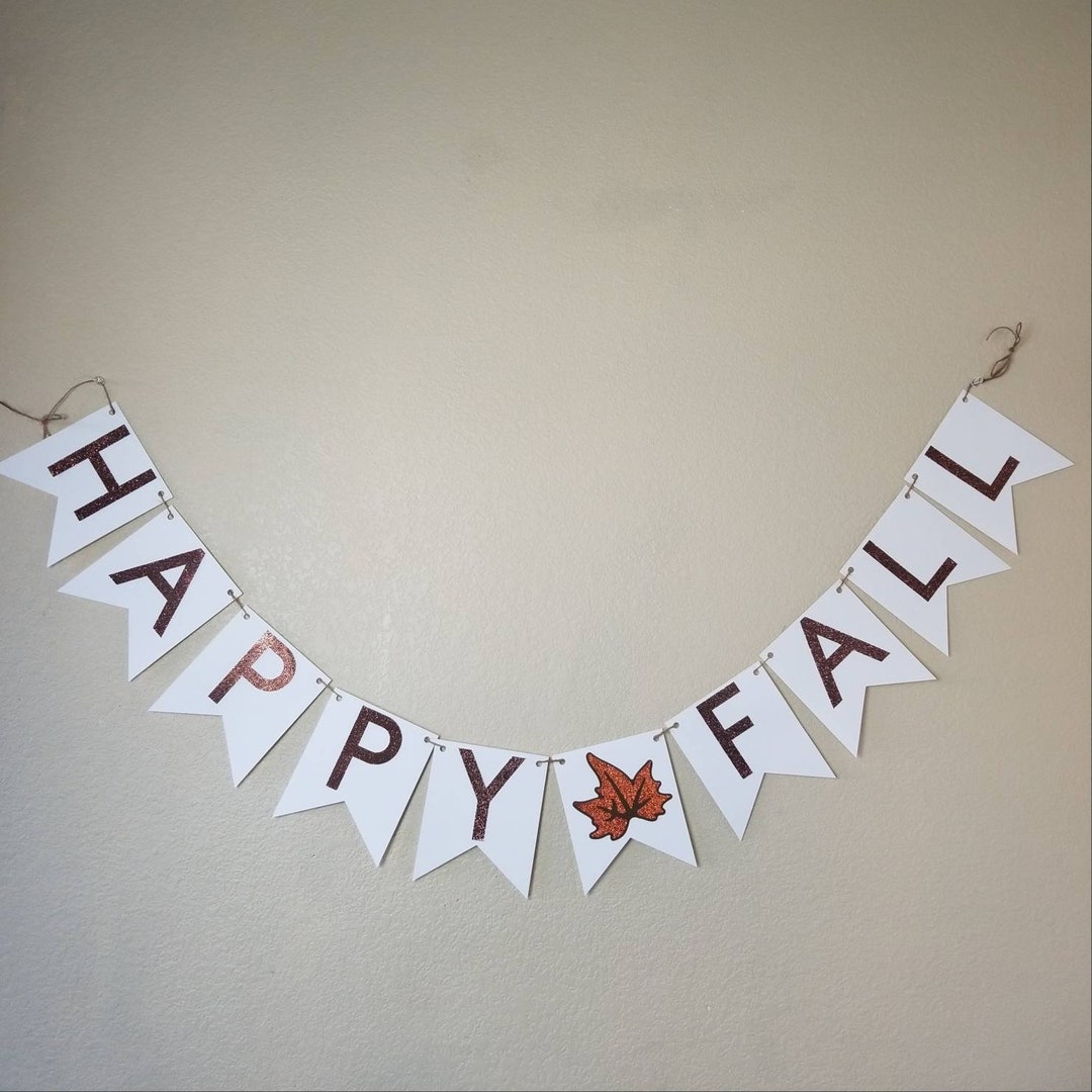 Happy Fall Banner * Thanksgiving Decor *holiday Decor - Etsy