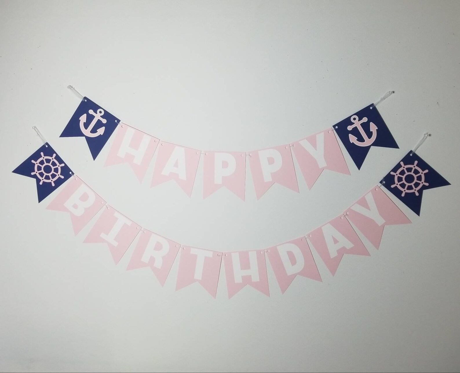 Nautical Happy Birthday Banner * Birthday Banner * Nautical Banner - Etsy