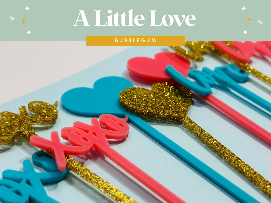 Valentine's Day Drink Stirrers / Love You Stir Sticks / Happy Valentine ...