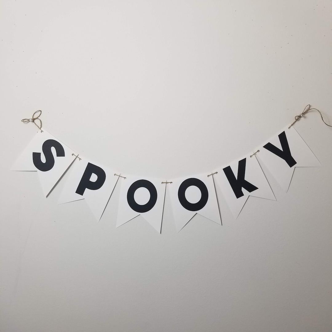 Spooky Banner * Halloween Decor *holiday Decor - Etsy