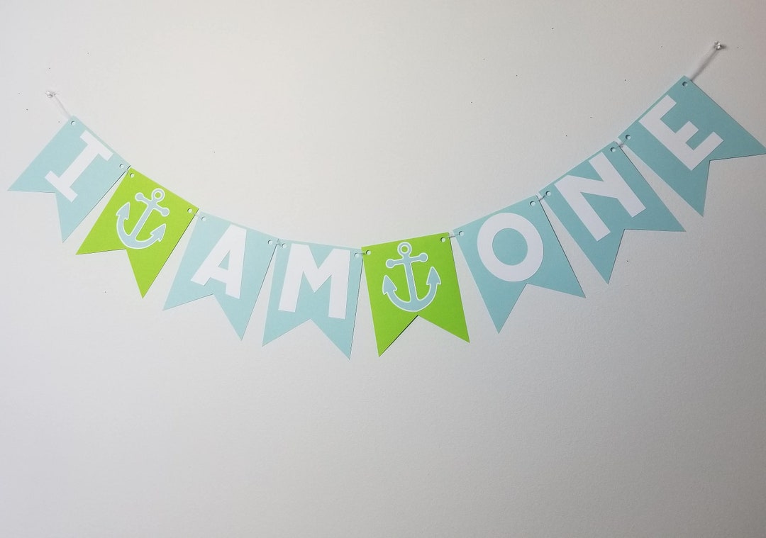 Nautical Happy Birthday Banner * Birthday Banner * Nautical Banner * I ...