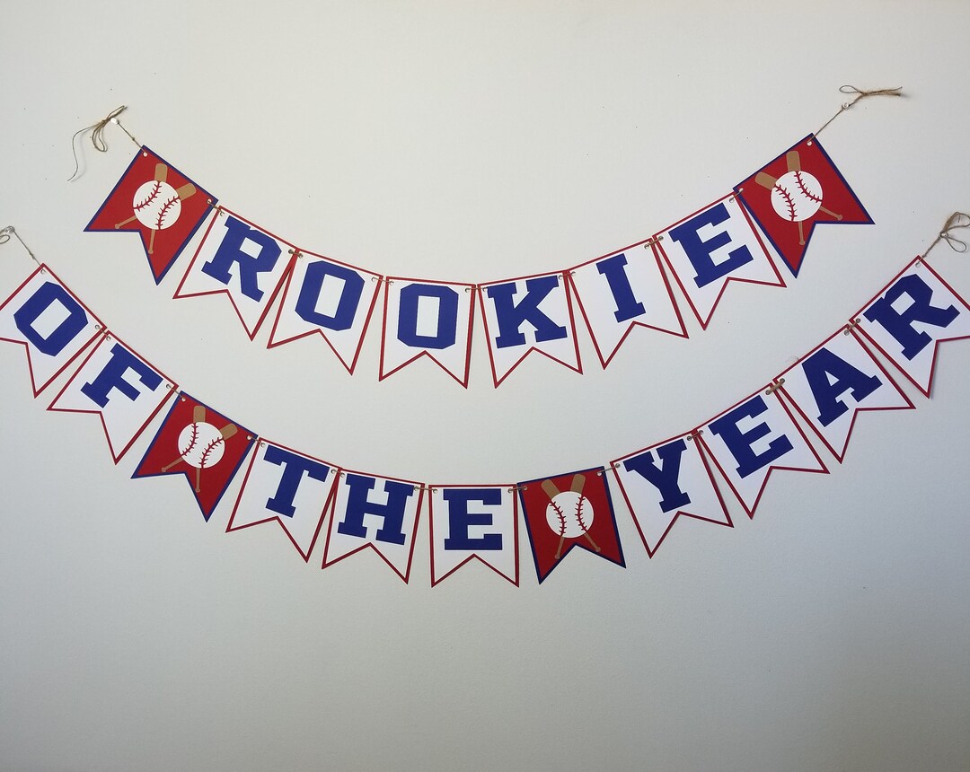 Rookie of the Year Banner * Baseball Banner * Baseball Themed Party - Etsy