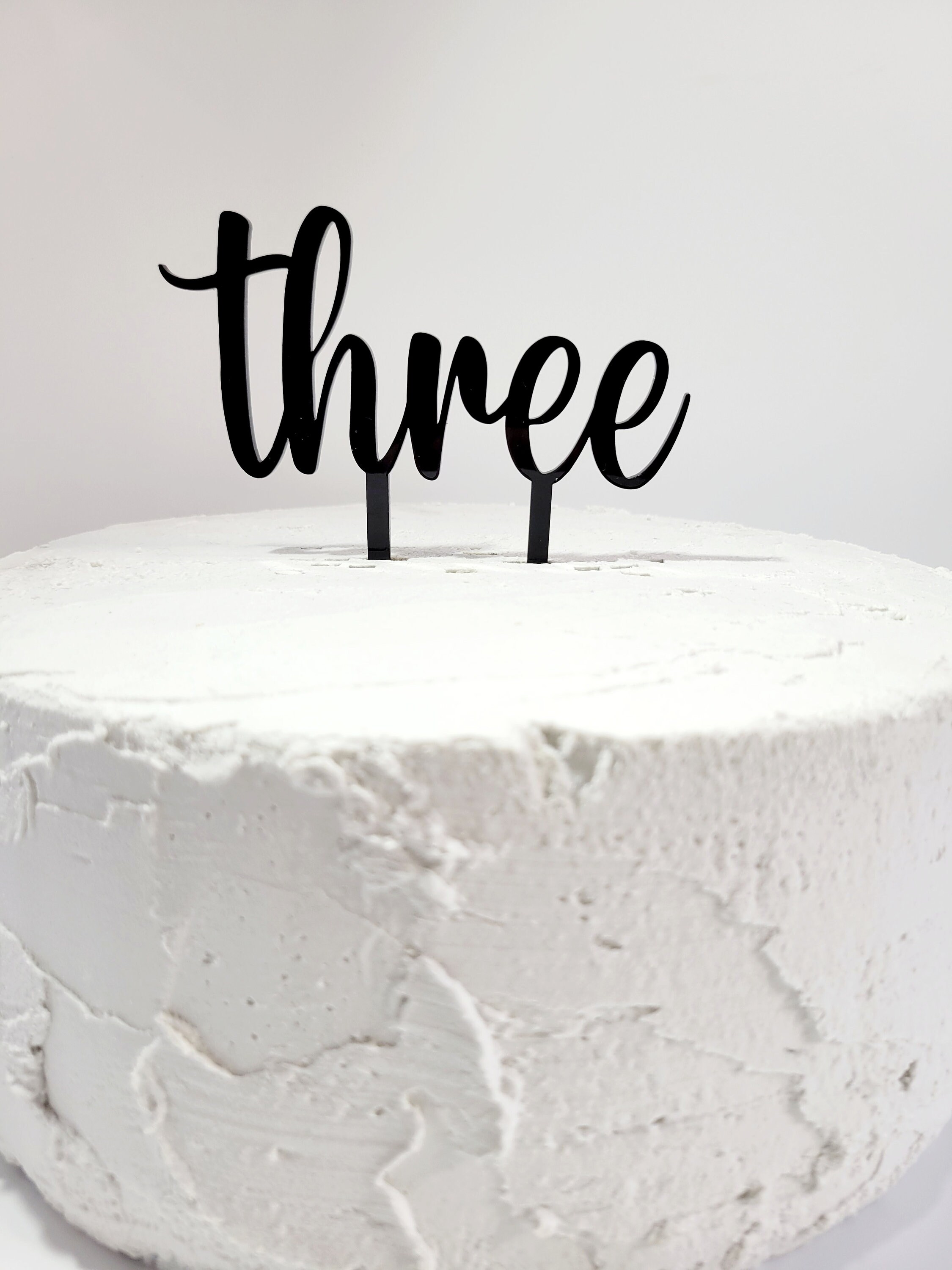 THREE Cake Topper Third Birthday Cake Topper THREE Smash Cake Topper ...