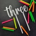 THREE Cake Topper - Third Birthday Cake Topper - THREE Smash Cake ...