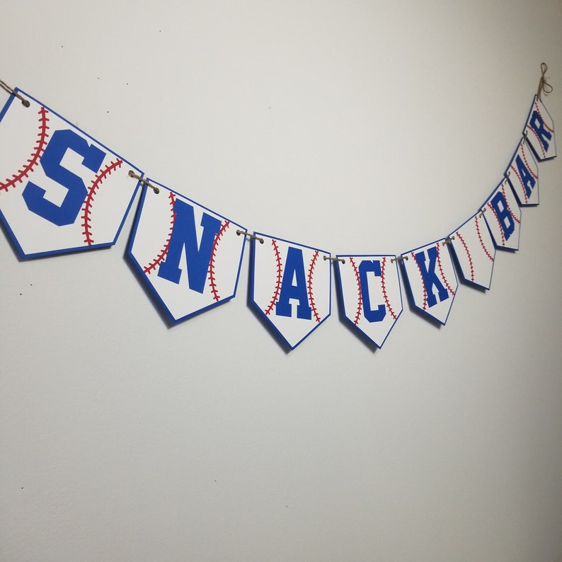 Snack Bar Baseball Banner * Birthday Banner * Party Decor - Etsy