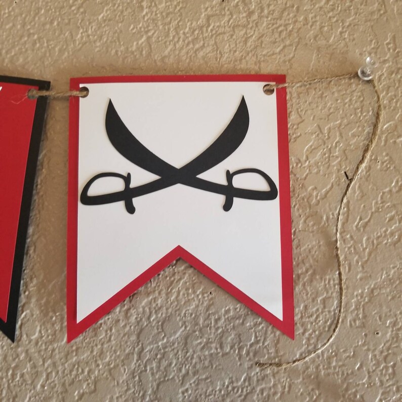 Pirate Happy Birthday Banner Pirate Birthday Happy - Etsy