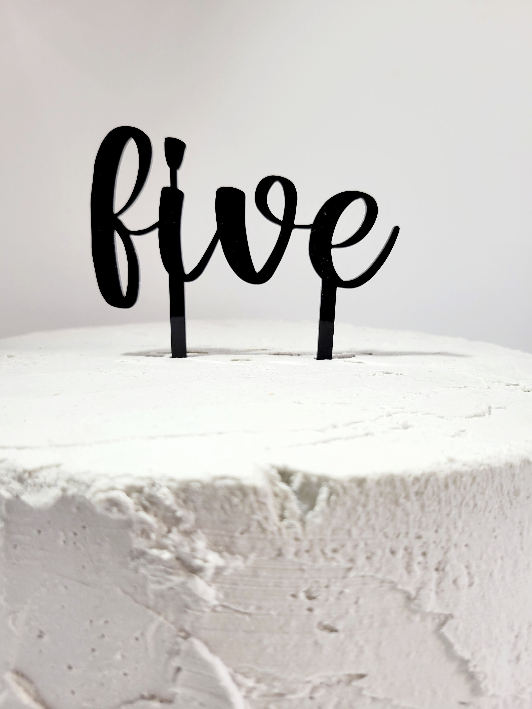 FIVE Cake Topper - First Birthday Cake Topper - FIVE Smash Cake Topper ...