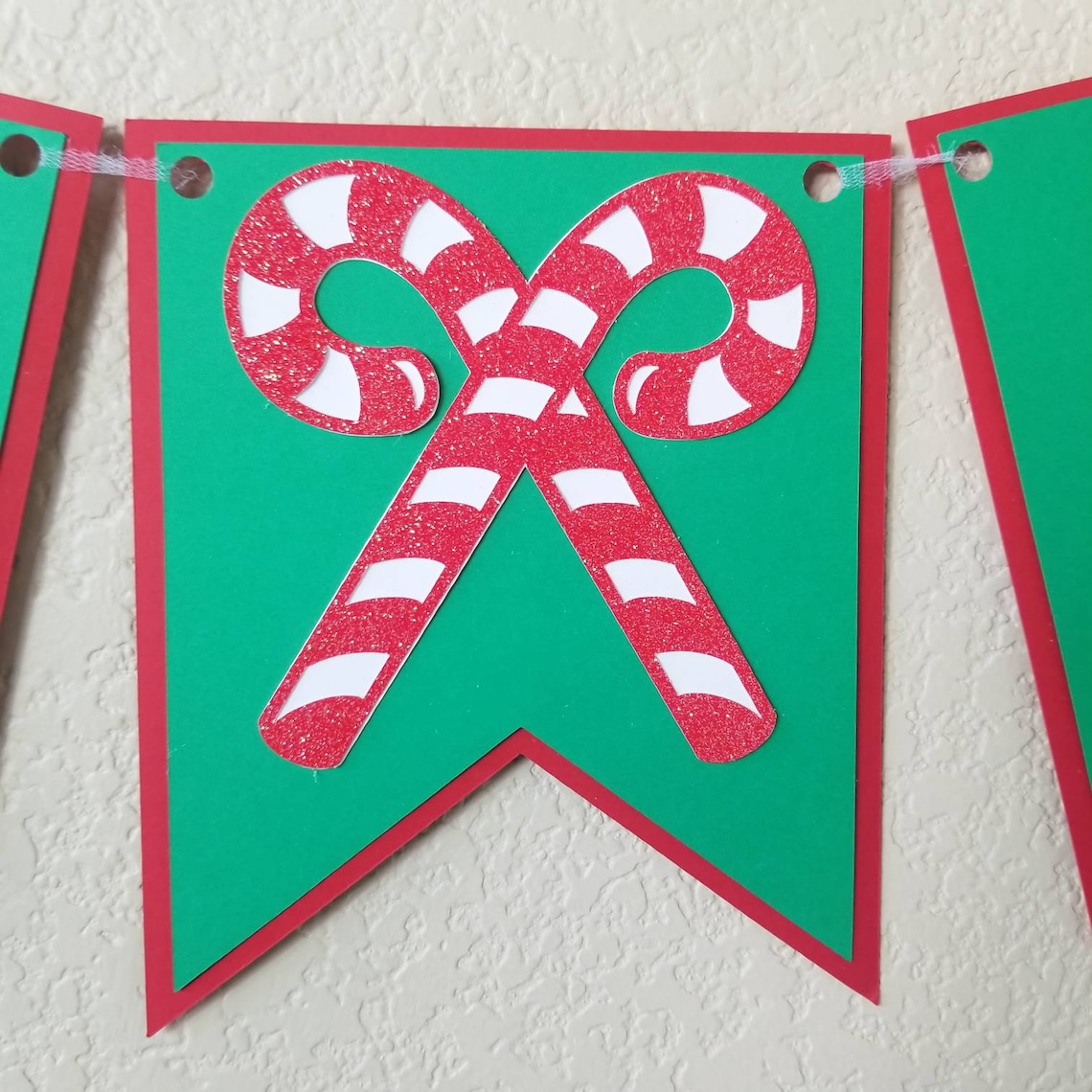 Candy Cane Wishes Christmas Banner - Etsy
