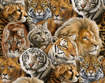 Tiger print fabric | Etsy