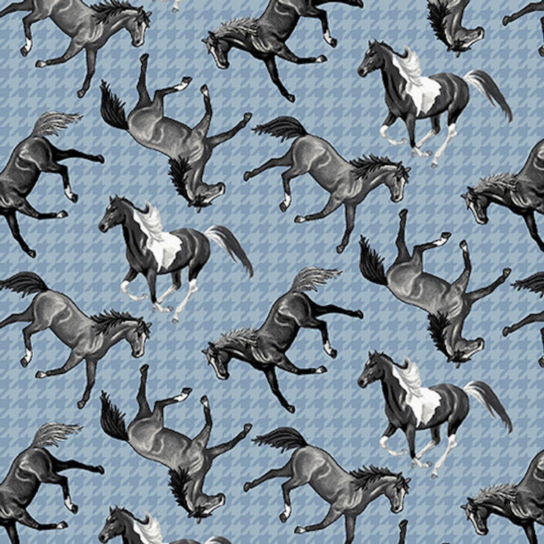 Horse Fabric by Half Yard, Horse Print Fabric, Printed Quilting Cotton ...