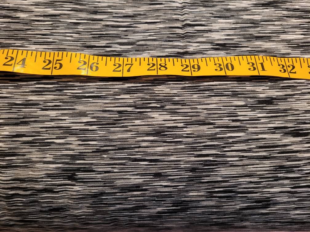 Brushed Back Knit Fabric by Half Yard, Black & White Knit Fabric ...