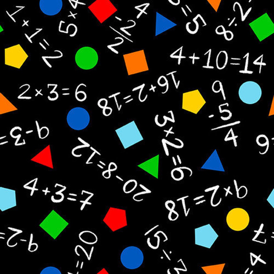 Math Fabric by Half Yard, Children Cotton, Learning Quilting Cotton ...