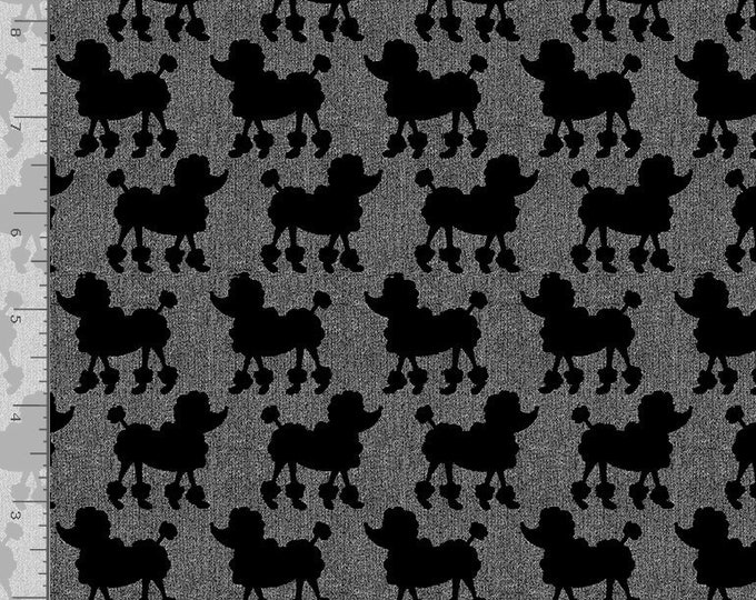 Poodle Fabric Miniature Poodle Toodles Pink M by Catialee Poodle Pink ...