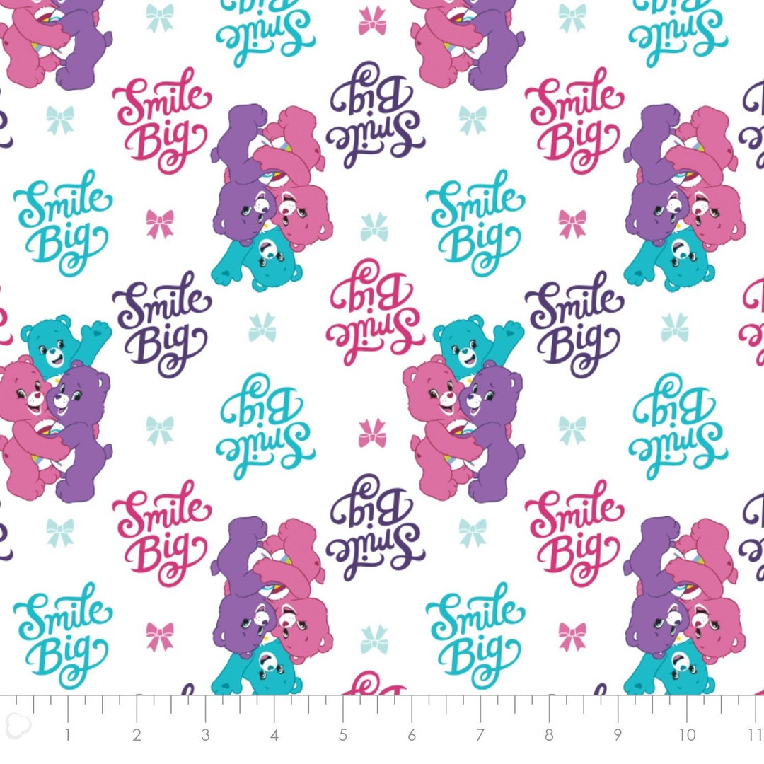 Care Bears Fabric by Half Yard, Care Bear Smile Fabric, Care Bears ...