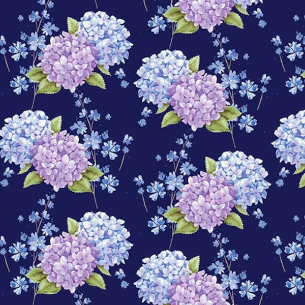 Hydrangea Fabric - Etsy