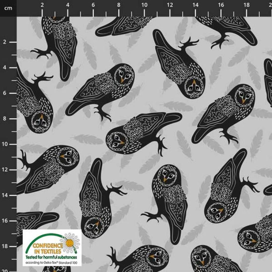 Owl Fabric by Half Yard, Forest Cotton, Large Bird Quilting Cotton ...