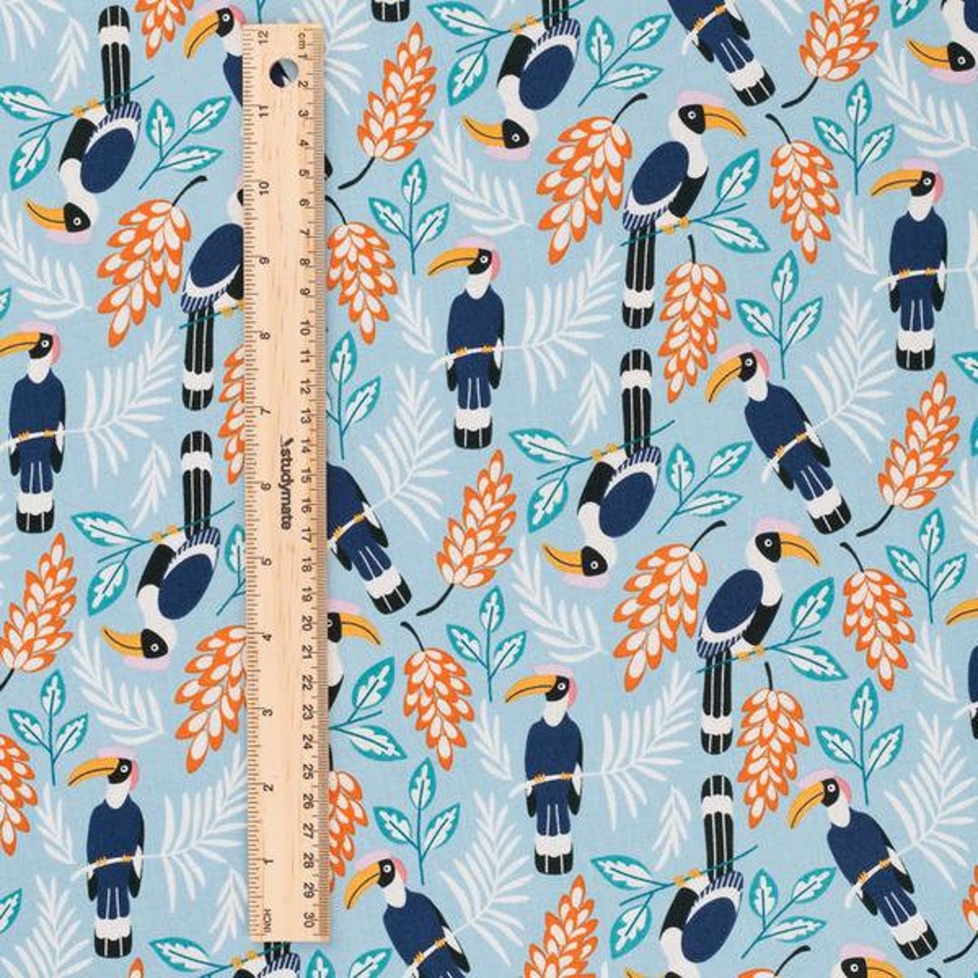 Toucan Fabric by Half Yard, Jungle Quilting Cotton, Summer Quilting ...