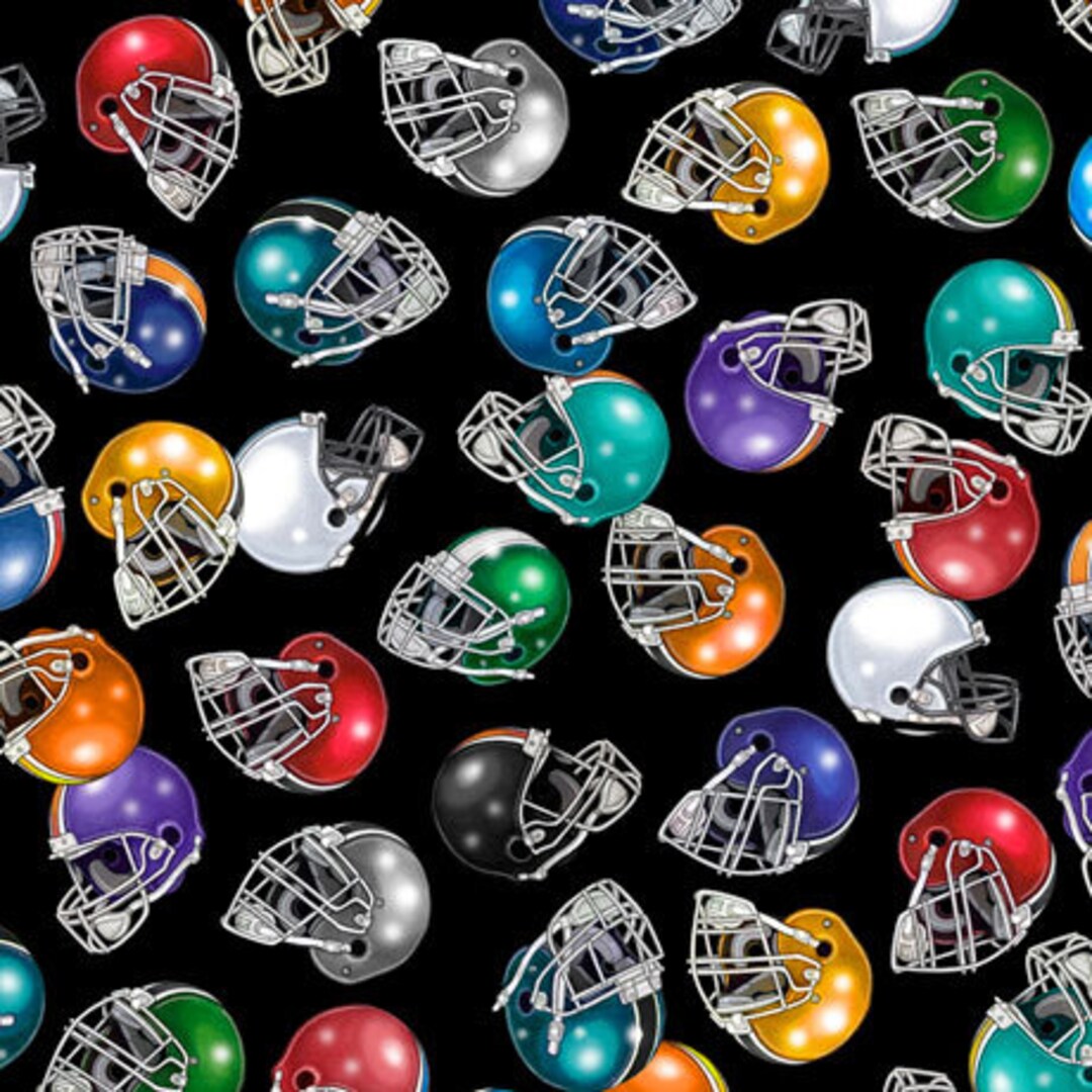 Football Fabric by Half Yard, Football Helmet Fabric, Sports Quilting ...