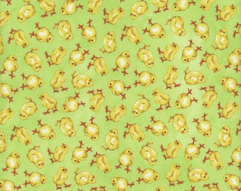 Baby Chick Fabric Baby Chicks on White by Thistleandfox Spring Baby ...