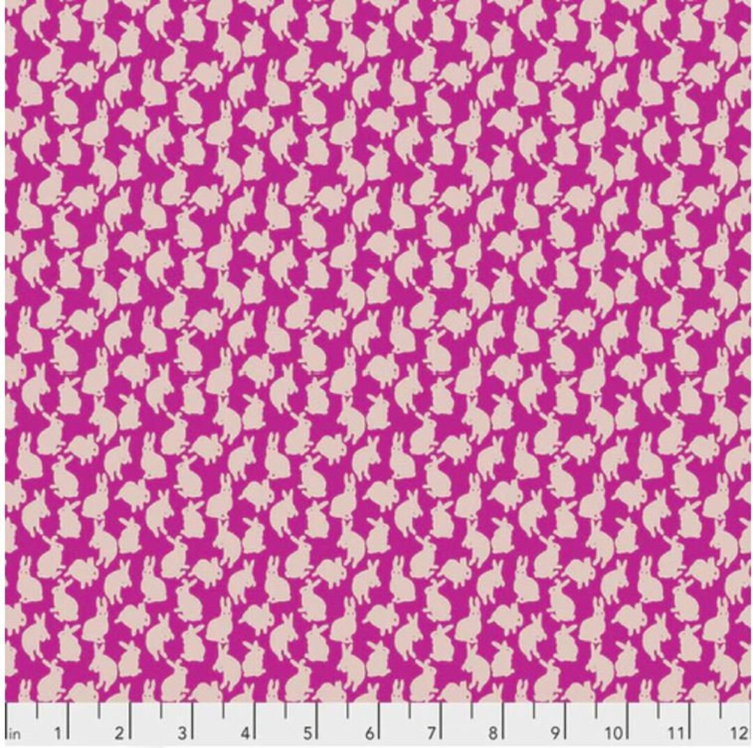 Bunny Fabric by Half Yard, Rabbit Fabric, Printed Quilting Cotton ...