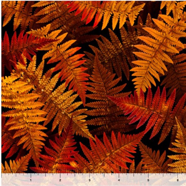 Fern Print Cotton Fabric - Etsy