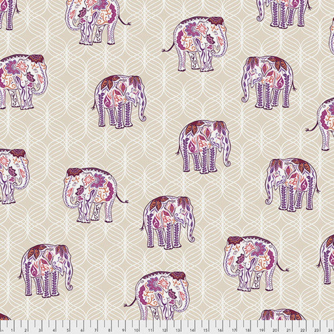 Elephant Fabric by Half Yard, Elephant Cotton, Elephant Quilting Cotton ...