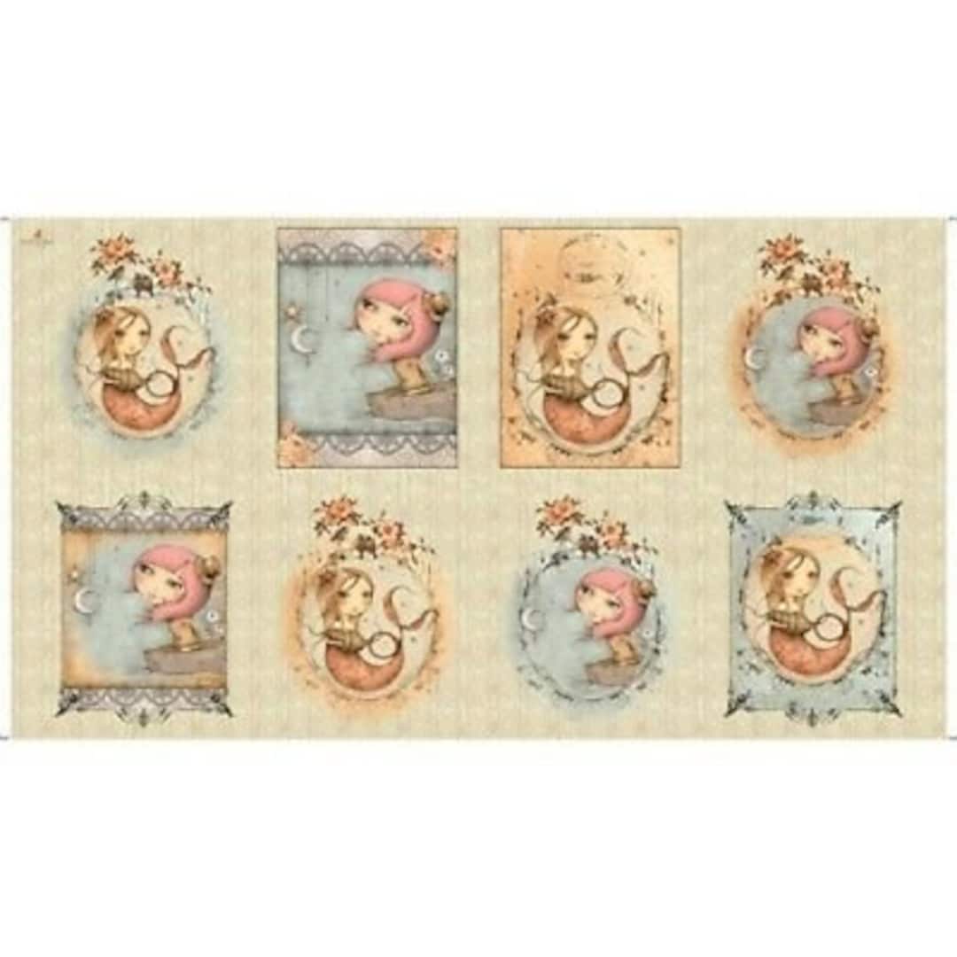 Girl Picture Panel Fabric by the Yard, Doll Panel, Girl Quilting Panel ...