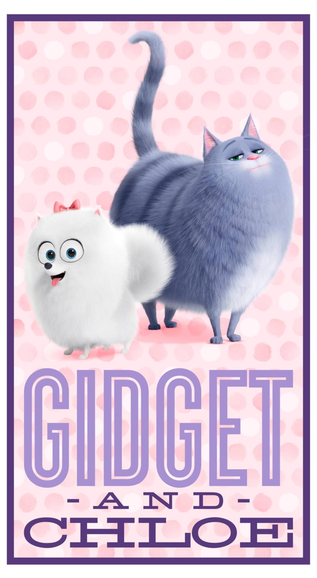 Secret Life of Pets Fabric Panel, Gidget and Chloe Panel, Chloe ...