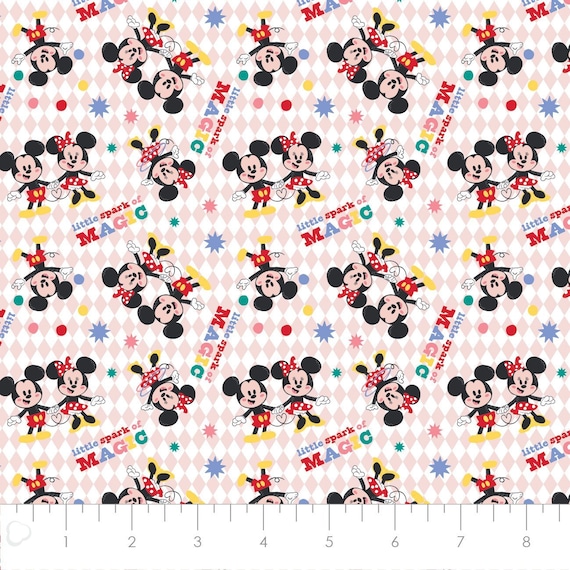 Mickey Mouse Fabric by Half Yard Minnie Fabric Girl Nursery - Etsy
