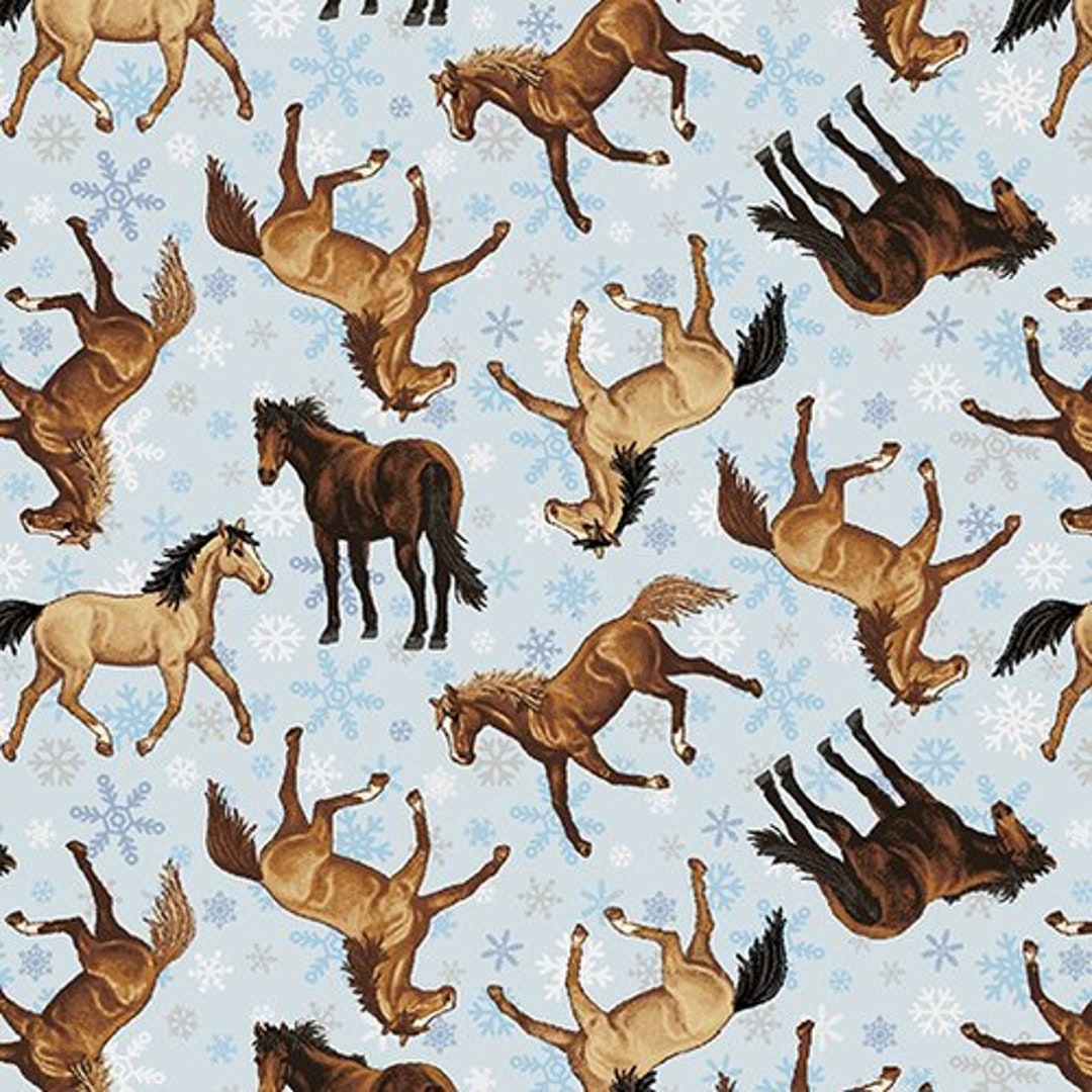 Horse Fabric by Half Yard, Horse Print Fabric, Printed Quilting Cotton ...