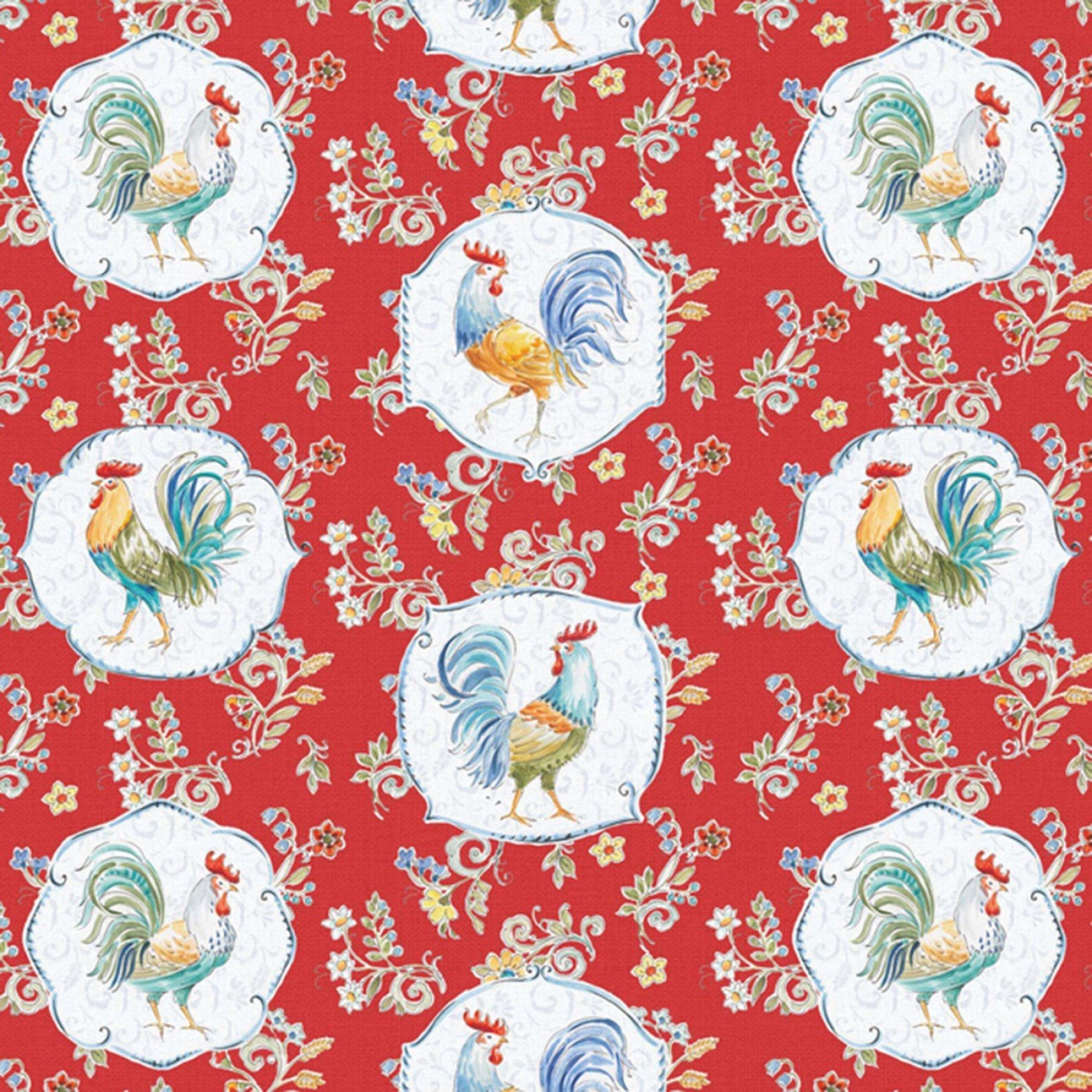 Farm Fabric by Half Yard, Hen Fabric, Printed Quilting Cotton, Chicken ...