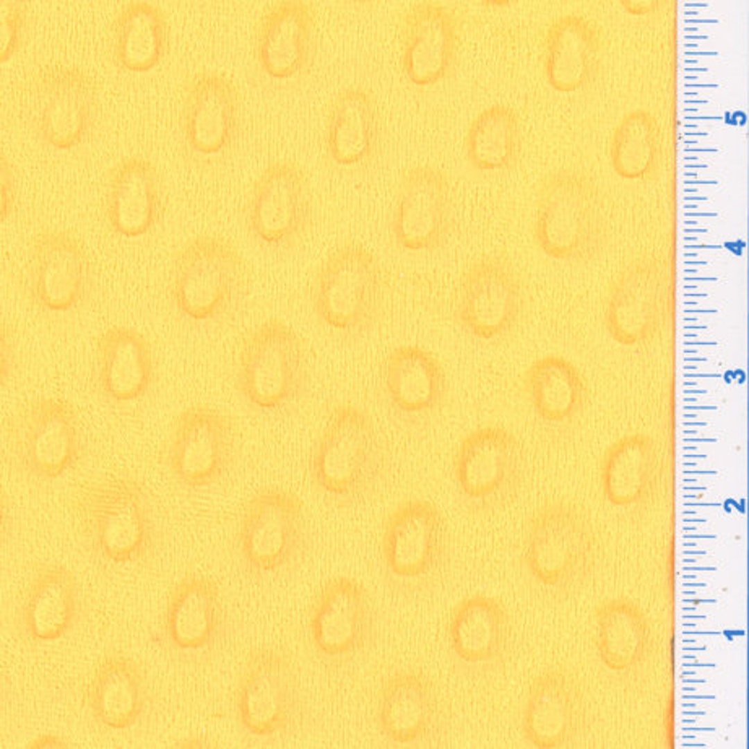 Yellow Minky Fabric by Half Yard, Minky Dot, Softee Dot Yellow Minky ...