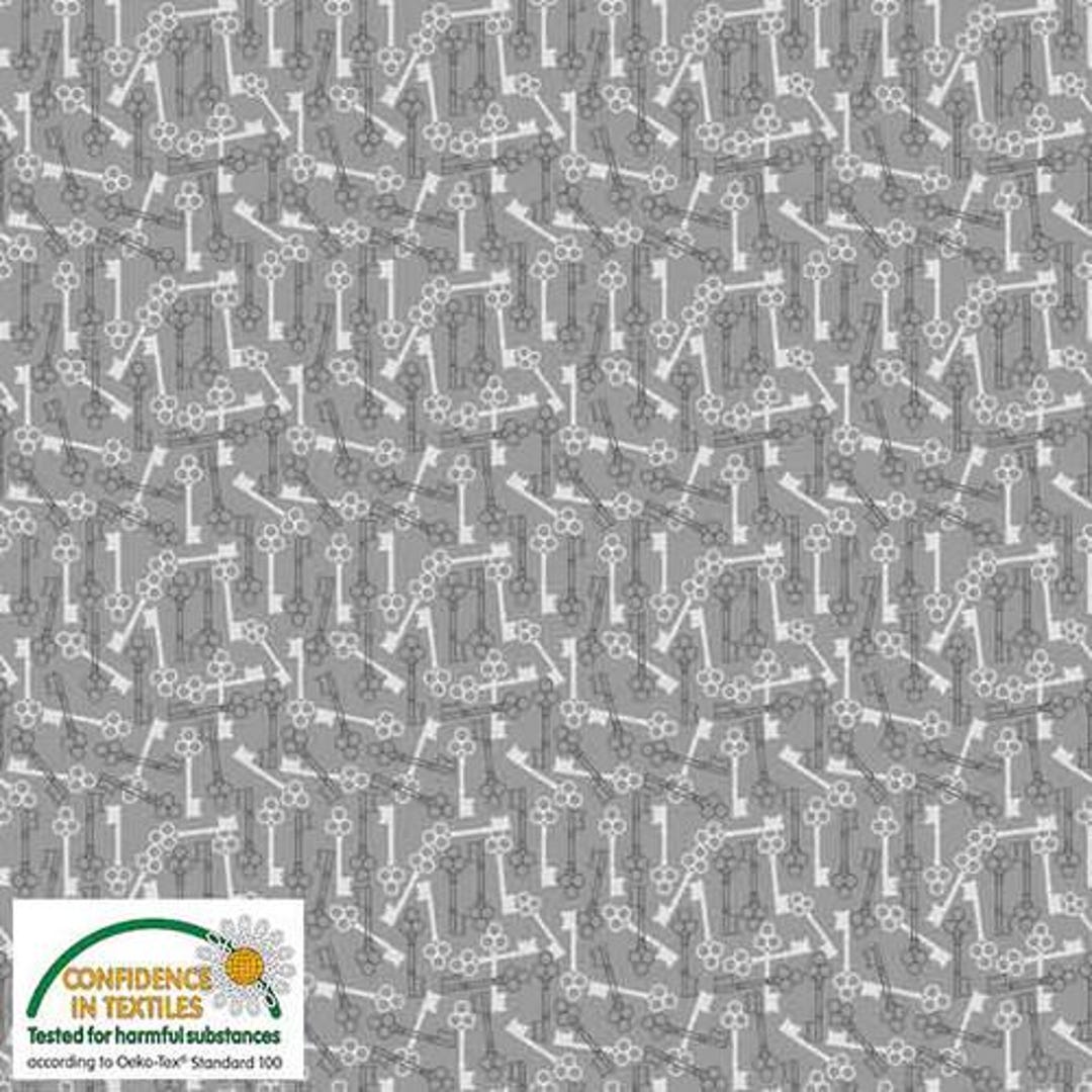 Grey Key Fabric by Half Yard, Grey Blender Cotton, Grey Mixer Quilting ...